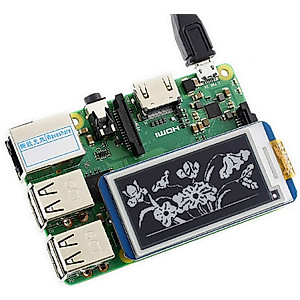 2.13inch E-Ink Display HAT V4 Version, Black/White Two-Color 250x122 Pixel E-Paper Module for Raspberry Pi 5/ 4B/3B+/3B/2B/A+/Zero W/WH/Zero 2 W/Jetson Nano SPI Interface, Support Partial Refresh