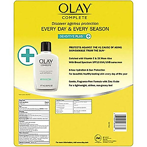 Olay Complete Sensitive 6 Fl Oz, Spf 15, 2 Pack,, 2Count ()