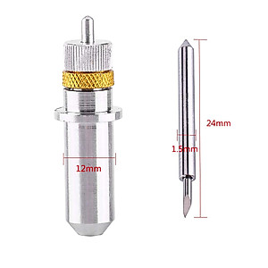 GOTOTOP 15pcs Plotter Blade Tungsten Steel Plotter Cutter Blade Cutting Tool 30, 45, 60 Degree with Holder