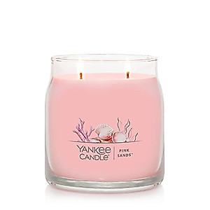 Yankee Candle Pink Sands Scented, Signature 13oz Medium Jar 2-Wick Candle, Over 35 Hours of Burn Time