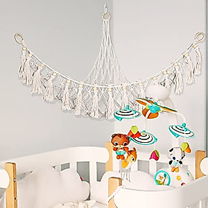 weiyuanhaoda Hanging Stuffed Animal Hammock，Stuffed Animal Net Or Hammock，Handmade Stuff Animal Organizer Storage With Boho Macrame Style，Corner Toy Net For Stuffed Animals.