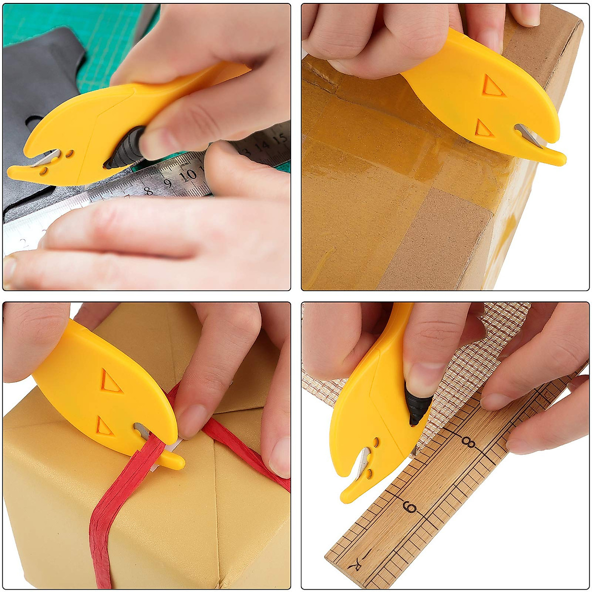 Dual Blade Universal Package Opener, Pocket Box Utility Knife Set, Including Extra 10 Pieces Fast Change Blade