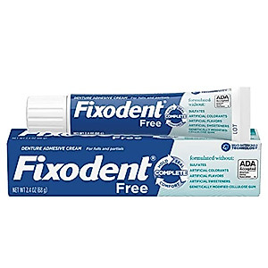 Fixodent Complete Free Denture Adhesive Cream 2.4 Oz