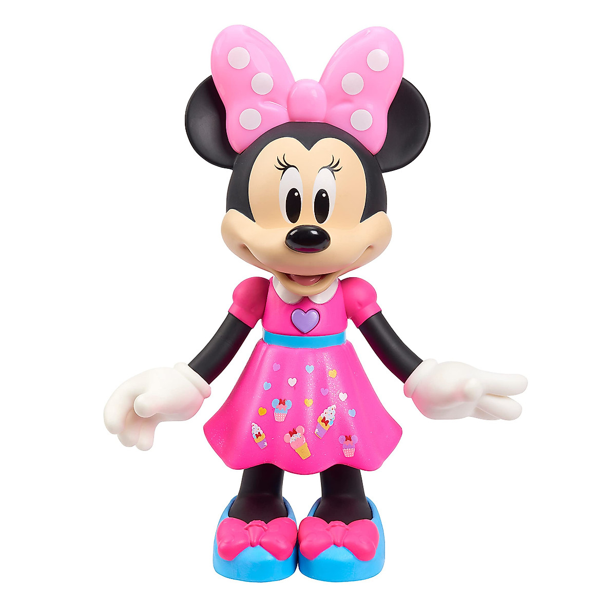 Disney Junior Sweets & Treats Minnie Mouse, Interactive 10-Inch Doll with Lights, Sounds, and Accessories, Officially Licensed Kids Toys for Ages 3 Up, Amazon Exclusive