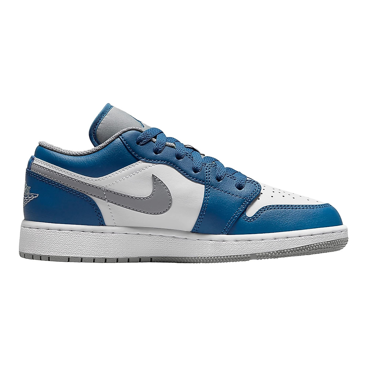 Jordan Nike 1 Low Grade School True Blue/Cement Grey-White 553560-412 6Y