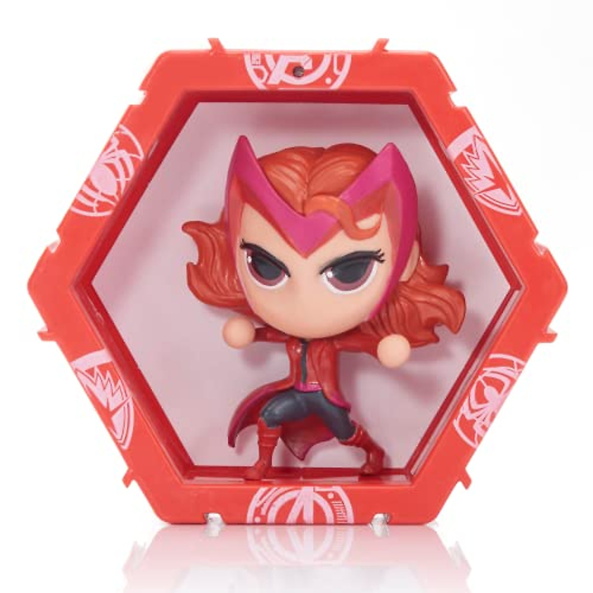 WOW! PODS Avengers Collection - Scarlet Witch | Superhero Light-Up Bobble-Head Figure | Official Marvel Collectable Toys & Gifts,4 inches