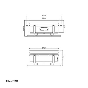 CNJerryXD Round Table Ceramic Grill Garden Outdoor Camping Portable Ambience BBQ Grill (13.4 Inch)