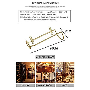 OFILLES 5 Pcs Gold Wine Rack Wall Mounted, Wine Bottle Holder for Wall, Metal Wall Wine Rack for Wine Theme Decor Beverages/Liquor Bottle Storage