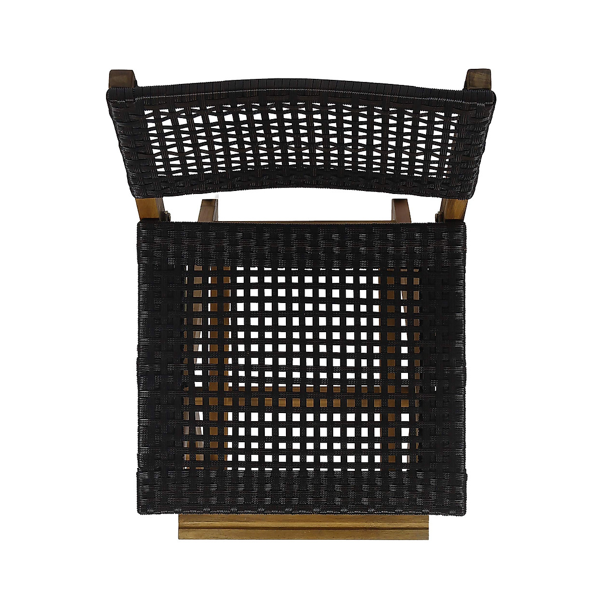 GDFStudio Outdoor Folding Acacia Wood Barstools (Set of 4), Teak and Brown