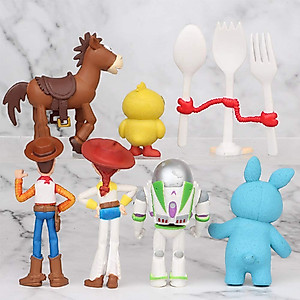 7 PCS Toy Story Cake Toppers mini Figurines Cupcake Decorations Cute Premium Toy Story Party Figurines Cartoon Action Figures Toy Story Party Supplies