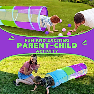 Kids Play Tunnel for Toddlers 1-3, Tunnels for Kids to Crawl Through Indoor Outdoor Pop Up Play Tent for Toddler Babies Children Girl Boy Game Toys 5ft Long