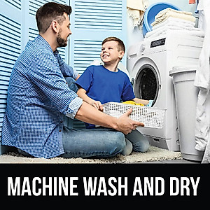 Kangaroo Anti Fatigue Cushion Mat and Chenille Bath Rug, Antifatigue Mat Size 32x20, Foam Pad Relieves Pressure, Bath Rug Size 36x24, Machine Washable, Both in Black, 2 Item Bundle