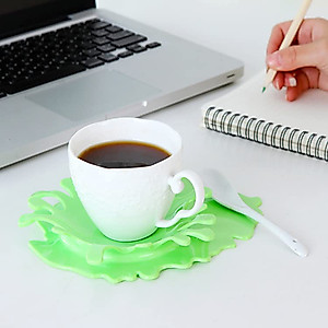 ShungFun Spoon Rest Holder Silicone Ketchup Shape Holders Splash Spoon Rest by Mustard Kitchen Cooking Aid Cup Holder Creative Gift, Red, One size