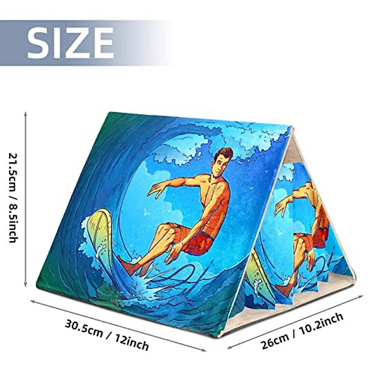 Y-DSIWX Guinea Pig House Bed, Rabbit Large Hideout, Small Animals Nest Hamster Cage Habitats Man Surfing Blue Wave Sky