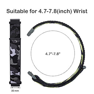 2 Pack Camo Nylon Band Compatible with Gizmo Watch 3 Adventure 3 2 1/Gabb Watch 3e 3 2 1/SyncUP Watch Band, 20mm Breathable Soft Hook & Loop Watch Band Replacement Small Size