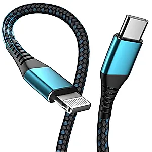 USB C to Lightning Cable 6ft,2-Pack【Apple MFI Certified】 iPhone Charger Cord 6 Feet Long Type-C to Lightning Fast Charging Cable for Apple iPhone 14/13/12/11/ Pro/Pro Max/Mini/Air Pods Pro/iPad(Blue)