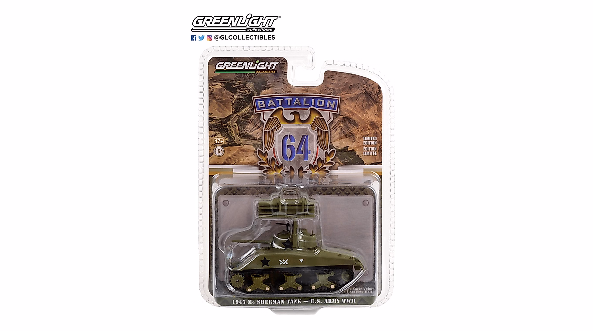 Greenlight 30405 Battalion 64-1945 M4 Sherman Tank - U.S. Army World ...