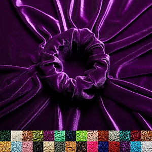 Ice Fabrics Stretch Velvet Fabric by The Yard - 60" Wide Soft Stretchy Fabric for Sewing Clothes, Apparel, Costume, Crafts - 90% Polyester 10% Spandex - Purple - 1 Yard