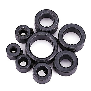 8Pcs Drill Stop Bit Collar Set Drill Bit Depth Stop Inner Diameter 3mm 4mm 5mm 6mm 8mm 10mm 12mm 16mm with Allen Wrench to Tighten The Stops Set-Screws