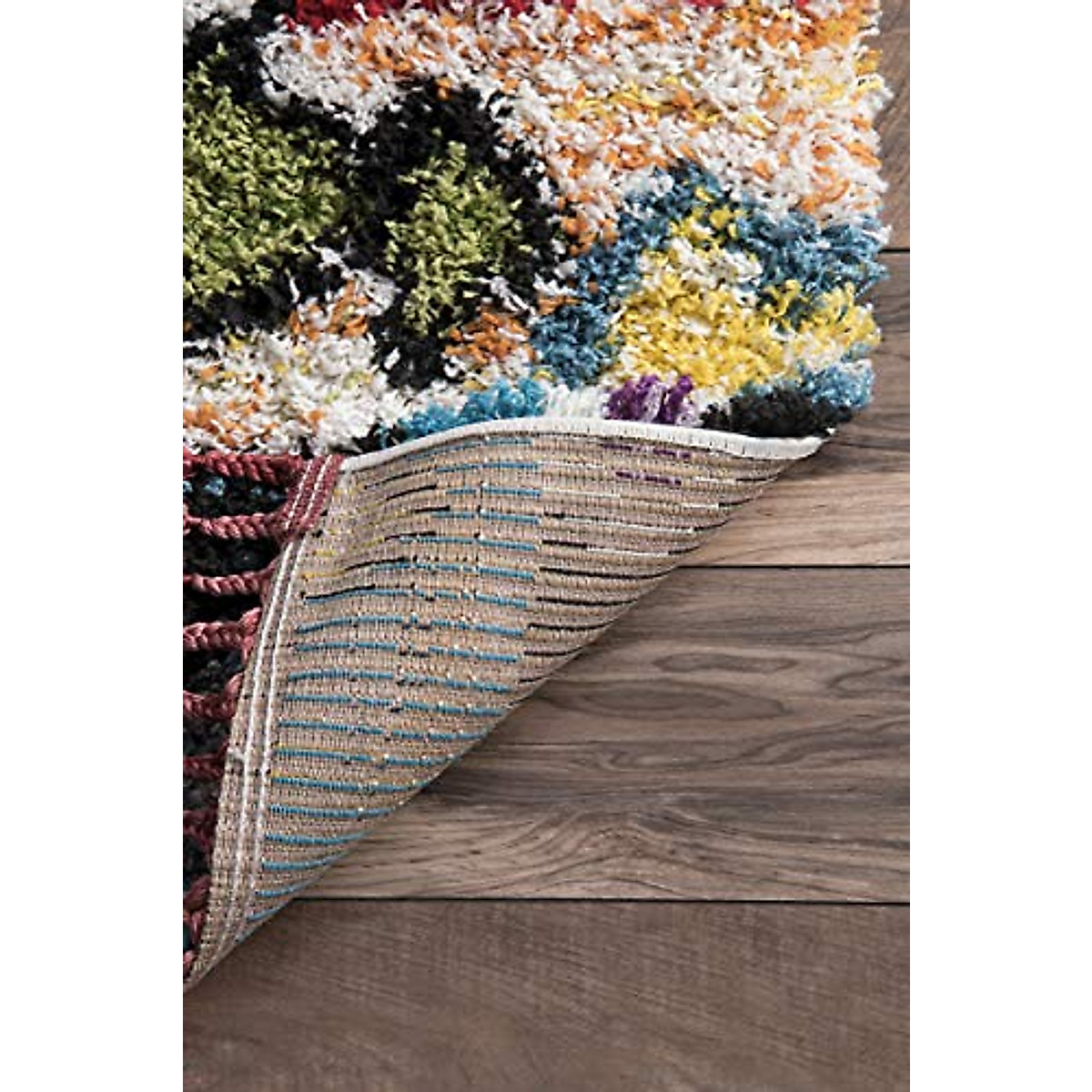 nuLOOM Alane Moroccan Tassel Shaggy Area Rug, 5' 3" x 7' 6", Multi