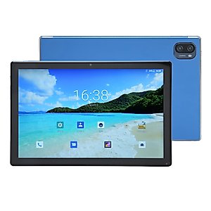 GLOGLOW 10.1 Inch Tablet, 2 in 1 Front 8MP Back 16MP Night Reading Mode Fast Charging Clear Dual Speakers Tablet PC 8 Core CPU with Keyboard for Firm for Android 12 (US Plug)