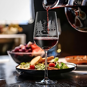 P&Y Wine Glasses, christmas gift, Crystal Clear Glass in Gift Packaging, Long Stem-Unique Modern Shape Wine Glass for Red and White Wine -15 OZ (1pack), Mother's Day Gift（wine glass K）