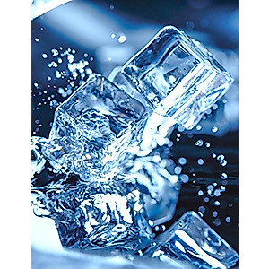 DomeStar Clear Fake Ice Cubes, 20 PCS 1.0" Plastic Ice Cubes Acrylic Clear Ice Rock Diamond Crystals Square Fake Ice Cubes Display for Summer Home Decoration Wedding Centerpiece Vase Fillers