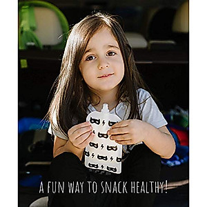 Hippypotamus Reusable Baby Food Pouches - 12 Pack - Baby Food Storage - Pouches Toddler - Refillable Squeeze Pouch for Kids (BLACK/WHITE)