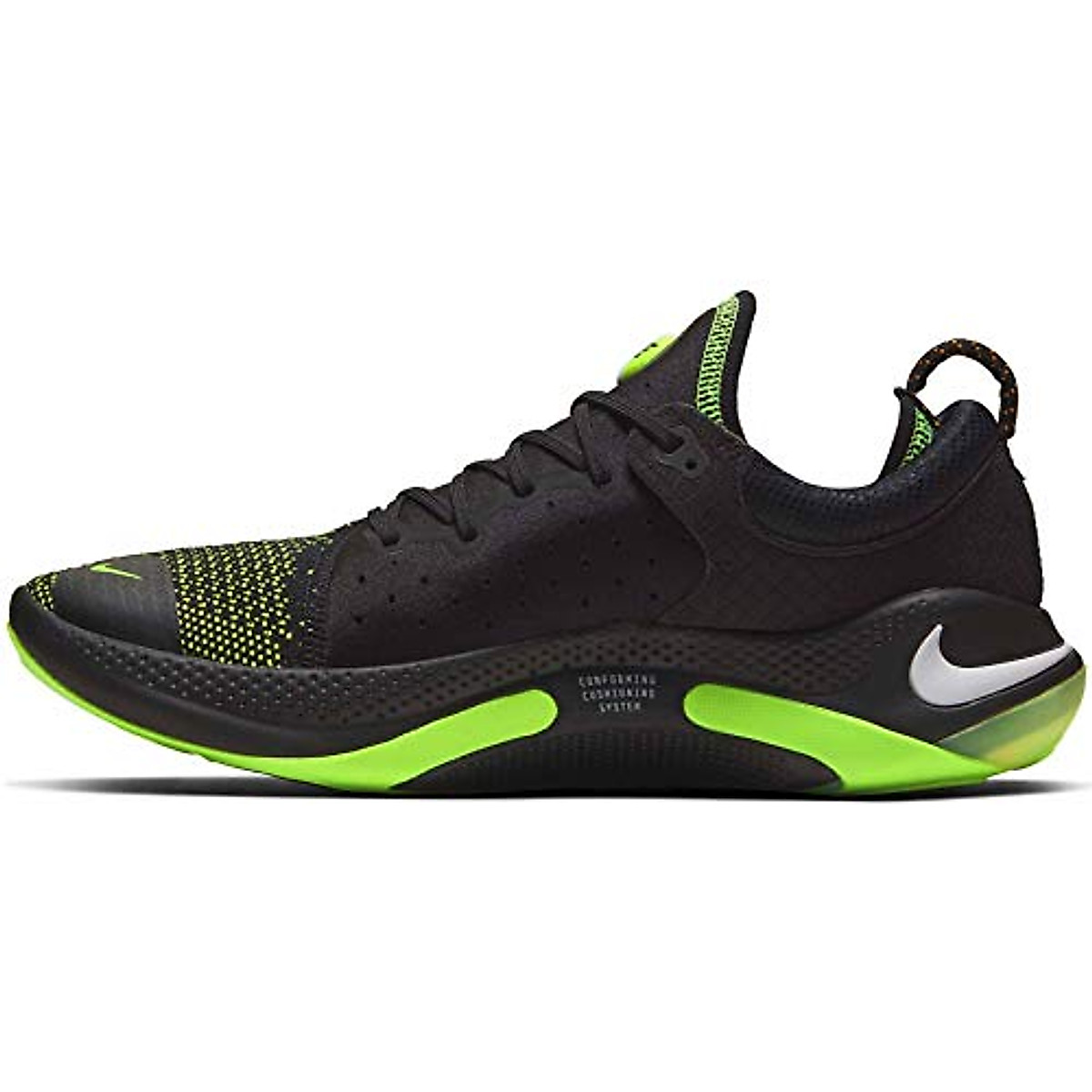 Nike Men's Joyride Run Flyknit Running Shoes (13, Black/White/Electric Green/Kumquat)