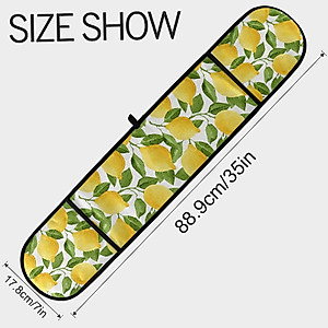 Tropical Lemon Leaves Double Oven Mitt 7 X 35 Inches Fruit Bright Yellow Lime Lemons Tree Oven Gloves Mitts Heat Insulation Home Kitchen Cooking for Pot Holder BBQ Grilling Baking Decor Gifts