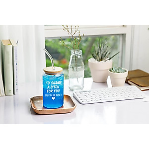 NewEleven Gifts For Women Friendship - Funny Gifts For Friends Female - Unique Friendship Gifts For Women, Friend, Female, Bestie, Bff, Soul Sister, Work Bestie – 16 Oz Coffee Glass