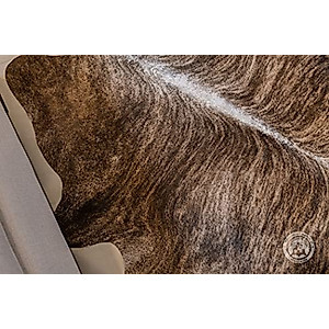 Genuine Brindle Cowhide Rug Large Size 6 x 7-8 ft. 180 x 240 cm