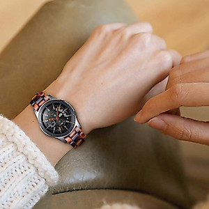 Compatible with Samsung Galaxy Watch 4 Classic 42mm/46mm Bands for Women&Men, Fashion Resin Watch Band Bracelet Replacement Straps for Samsung Galaxy Watch 4 Classic 42mm/46mm Smartwatch (Dark Amber)