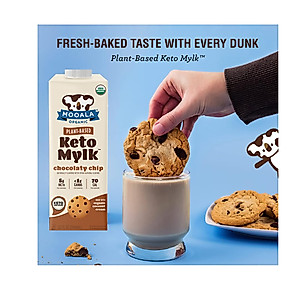 Mooala – Organic Chocolaty Chip Keto Mylk, 1L (Pack of 6) – Shelf-Stable, Non-Dairy, Gluten-Free, Soy-Free, Plant-Based Milk With < 1g Carb per Serving