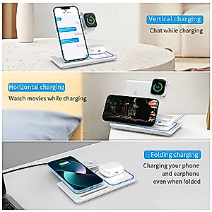 Wireless Charger,ANYLINCON 3 in 1 Charger Station for Apple iPhone/iWatch/Airpods,iPhone 14,13,12,11 (Pro, Pro Max)/XS/XR/XS/X/8(Plus),iWatch 7/6/SE/5/4/3/2,AirPods 3/2/pro