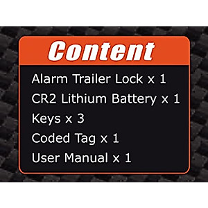 Alarmed stainless steel trailer coupler hitch lock loud alarms 120dB alarm travel camp ground camping horse shows boat marina dump trailers storage RV park locking cargo curt demco atwood stop thieves