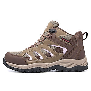 Brown Oak Womens Waterproof Outdoor Shoes Casual Trekking Work Hiking Boots (Brown, 8)