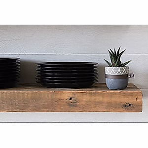 Urban Legacy Deep Floating Shelves | Reclaimed Barn Joist Deep Floating Shelves with Low Profile Brackets | High Weight Capacity (48" x 11" x 2.5", Natural)