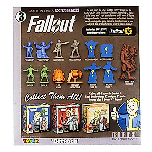 Toynk Fallout Nanoforce Series 1 Army Builder Figure Collection - Boxed Volume 3 | Vault Boy | Power Armor | Deathclaw | Special Edition Collectible Gaming Figures |