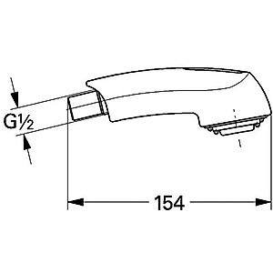 Pull-Out Spray Wand Fits Grohe Pull Out Faucets, Grohe Part 46312SD0 / 46298SD0, Super Steel Finish