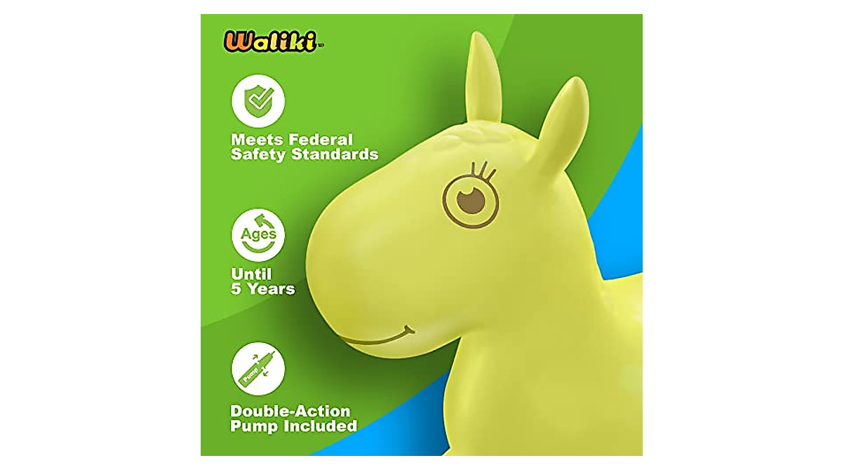 WALIKI Johnny the Bouncy Horse - Fun Toddler Hop & Balance Toy