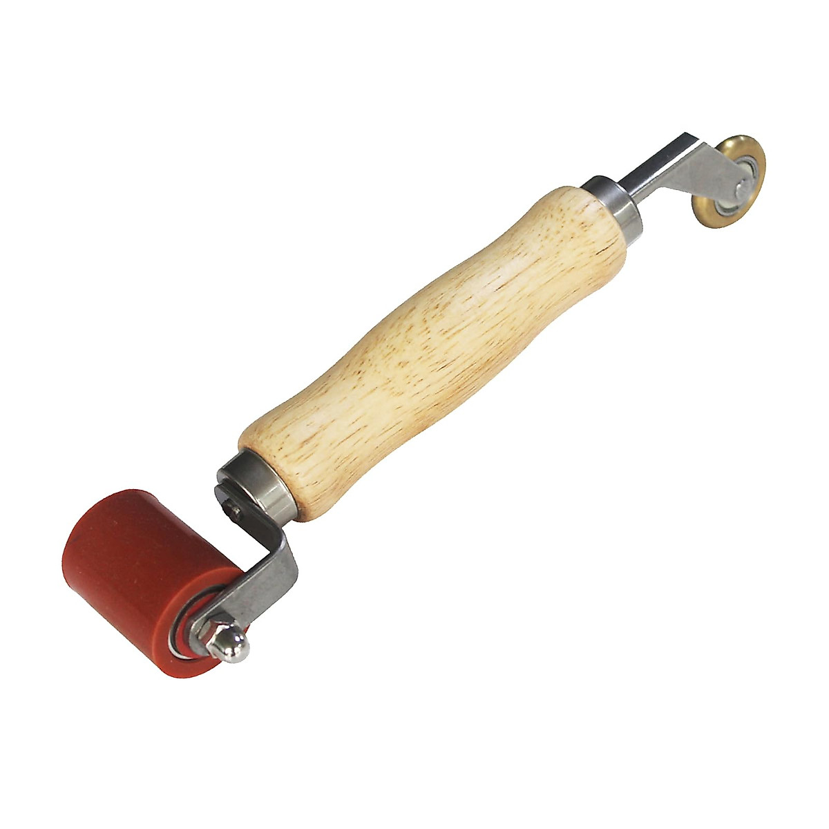 𝐋𝐮𝐨 𝐤𝐞 Heavy Duty Silicone Seam Roller - 40mm Sound Deadening Silicone Hand Rollers with 6mm Brass Detail Penny Roller Used for PVC/Tpo/Epdm Single Ply Roofing Tape