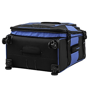 Travelpro Bold Softside Expandable Check in Spinner Luggage, Check in 26-Inch, Blue/Black