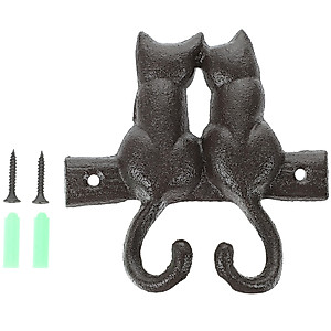 1pc Cast Iron Hook Decorative Clothing Hook Retro Iron Hook Retro Style Hook Vintage Design Hanger Creative Iron Hook Home Decor Hat-and-coat Hook Wall-mounted Hanger Hat Hook