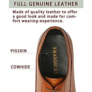 Latest Model Men Dress Shoes Formal Oxford Office Genuine Leather Shoes Brown