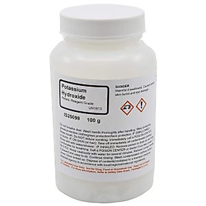 ALDON Innovating Science Reagent-Grade Potassium Hydroxide Pellet, 100g - The Curated Chemical Collection