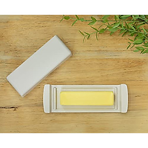 Bamboo Butter Dish with Lid for Countertop or Refrigerator Storage - Butter Stick Holder to Leave On Counter - Single Butter Stick Butter Tray Keeper for Kitchen & Fridge