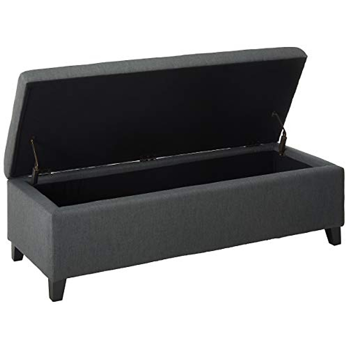 Christopher Knight Home York Fabric Storage Ottoman, Dark Grey Large