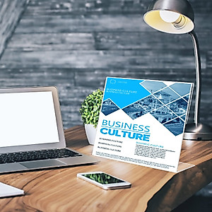 COYMOS Acrylic Sign Holder 8.5 x 11 Horizontal 6 Pack Slant Back Acrylic Stands for Display Plexiglass Clear Acrylic Display Stands for Ad Frame, Picture Photo Frames, Promotions, Restaurants, Office