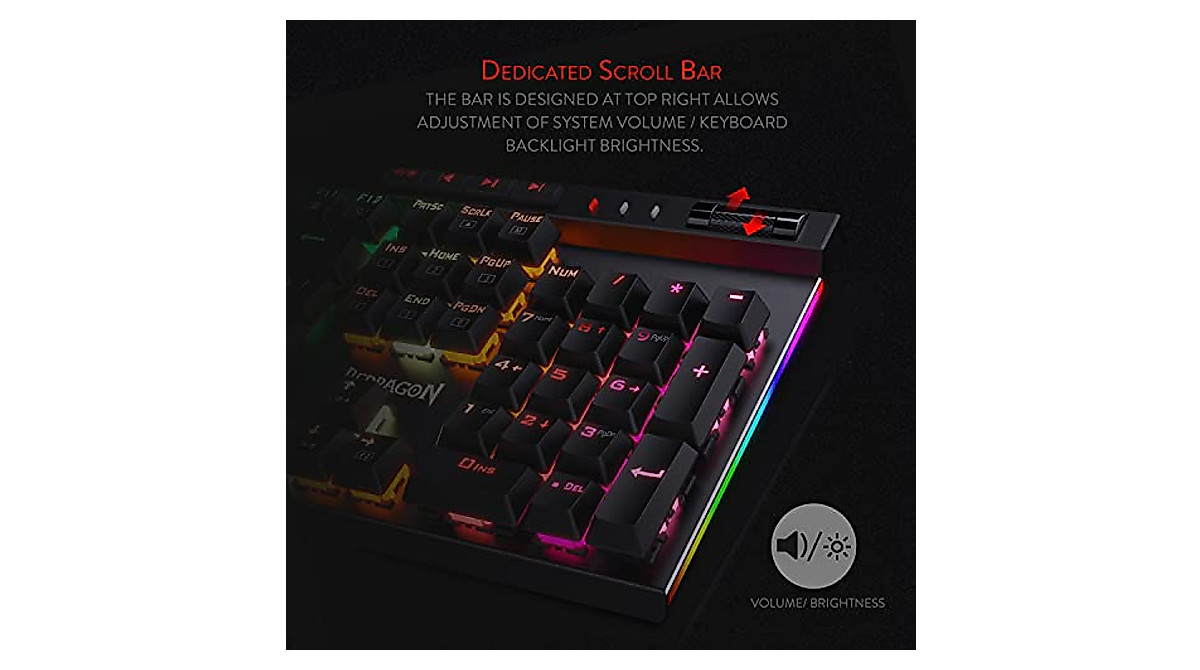 Redragon K580 VATA Gaming Keyboard with RGB & Macros